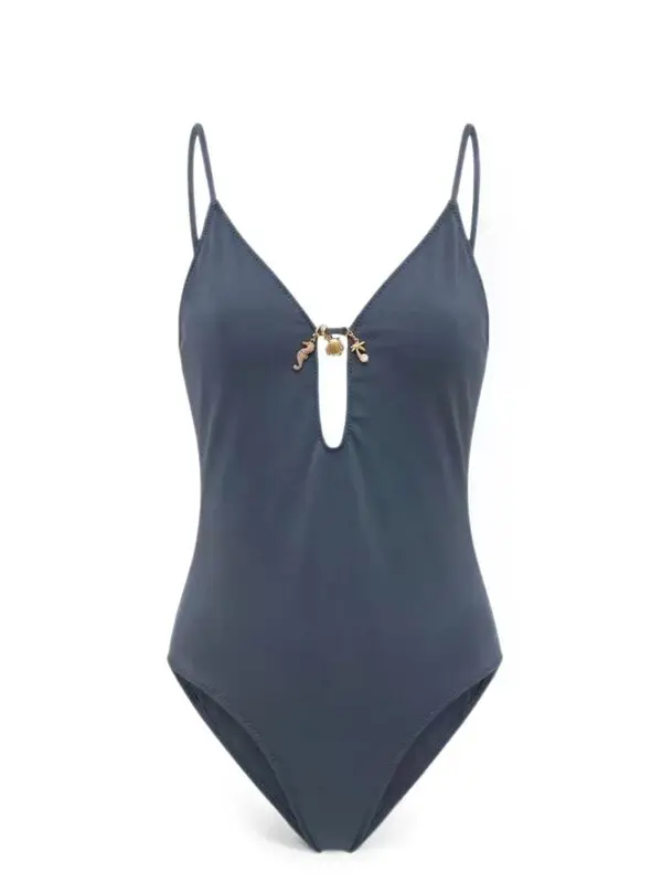 MC2 SAINT BARTH V-neck Swimsuit With Charm Detail