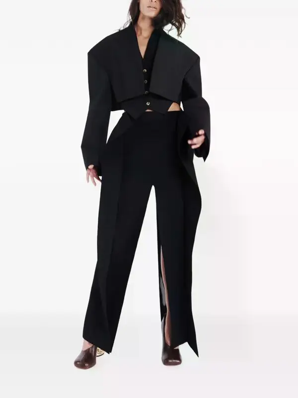 A.W.A.K.E. Mode Panelled Maxi Skirt With Slit Detail
