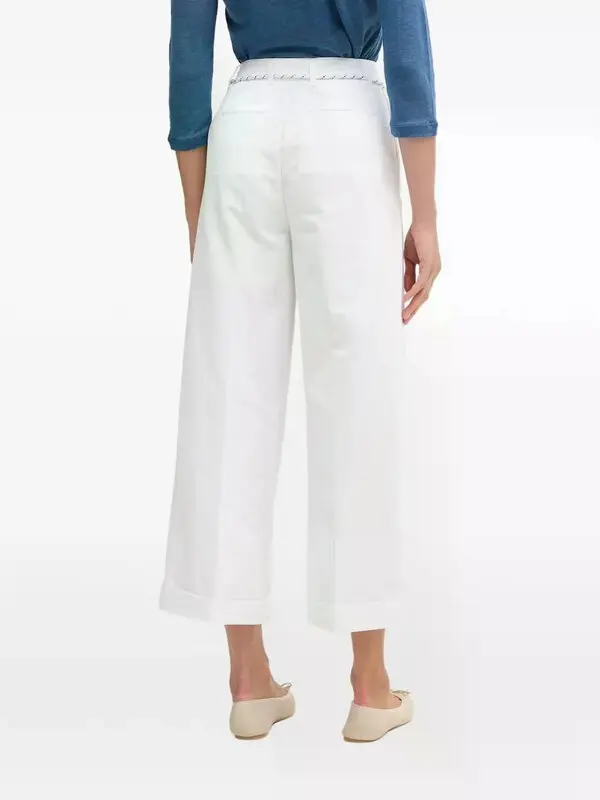 BENETTON Cropped Trousers With Rope Belt