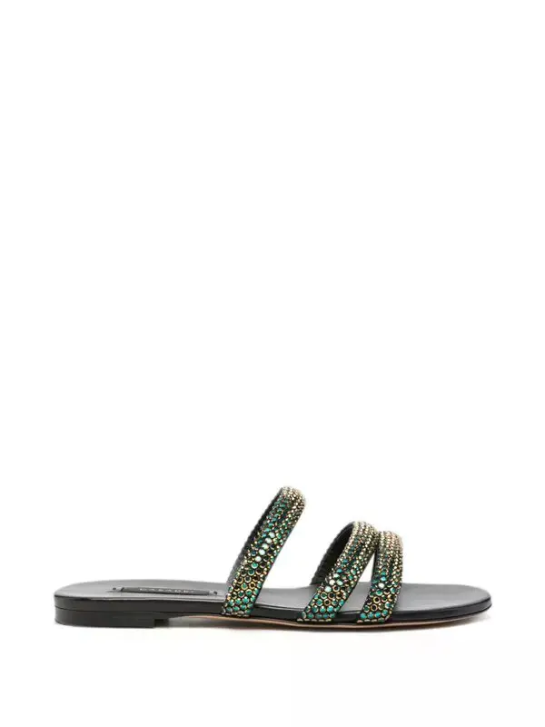 Casadei Crystal-embellished Flat Sandals