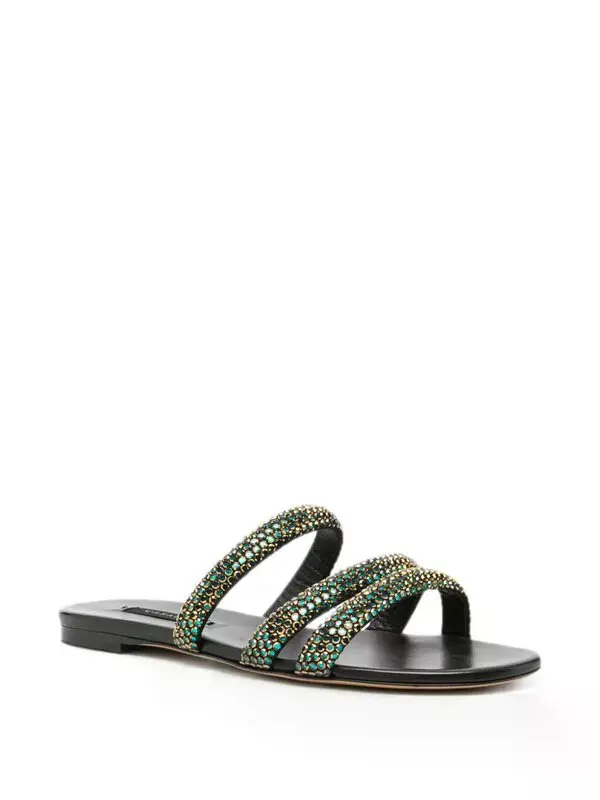 Casadei Crystal-embellished Flat Sandals
