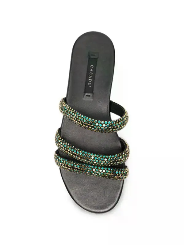 Casadei Crystal-embellished Flat Sandals