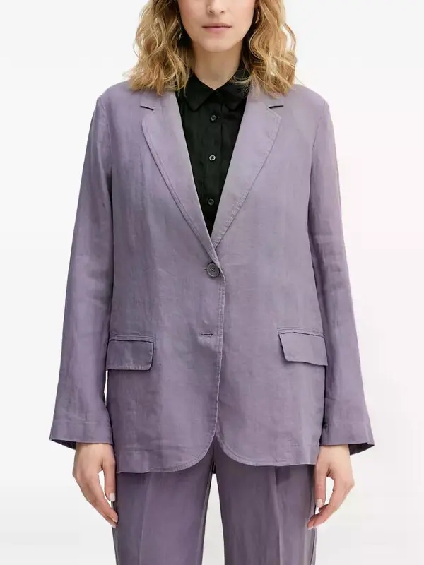 BENETTON Linen Notch-lapels Blazer