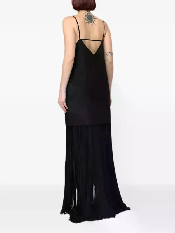 MSGM Embellished Pleated Maxi Dress