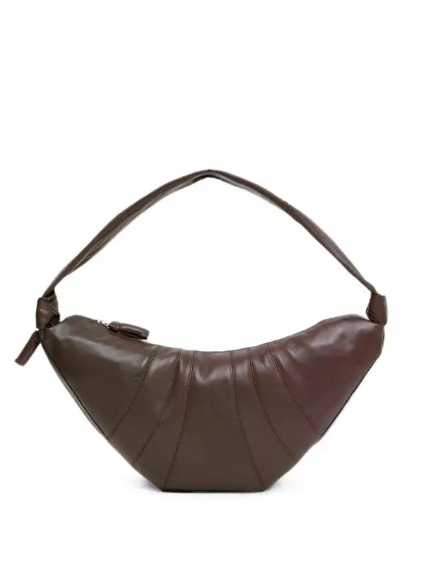 LEMAIRE Large Croissant Leather Shoulder Bag - Brown