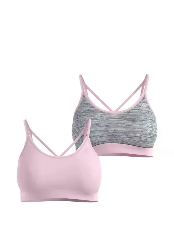 ODLO Reversible Logo-print Crossover-strap Sports Bras