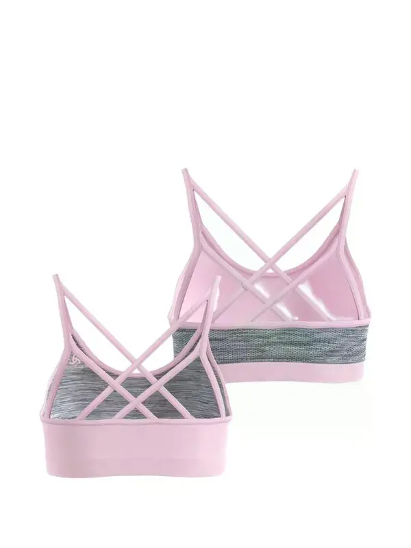 ODLO Reversible Logo-print Crossover-strap Sports Bras