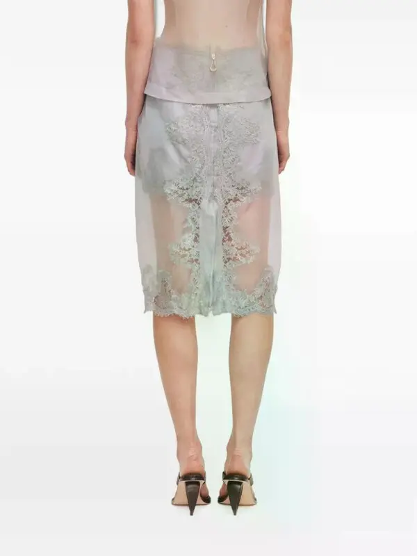 Aje Ophelia Lace-trim Midi Skirt