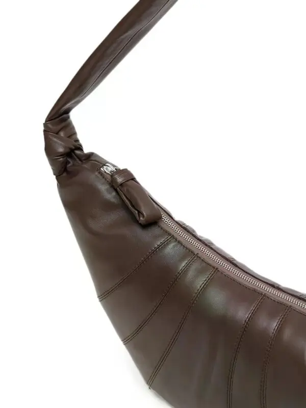 LEMAIRE Small Croissant Leather Shoulder Bag - Brown