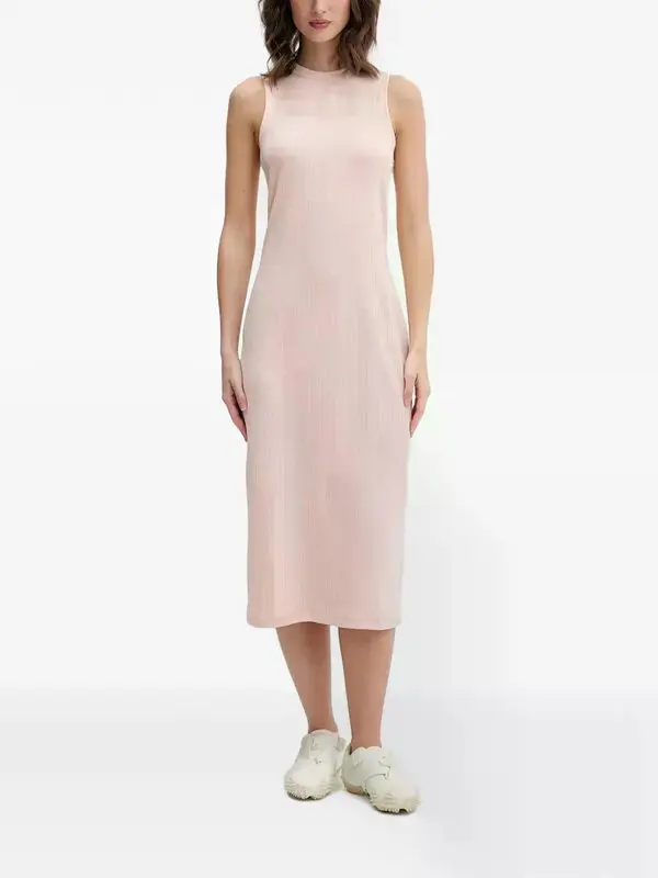 Adidas Ribbed-knit Sleeveless Midi Dress