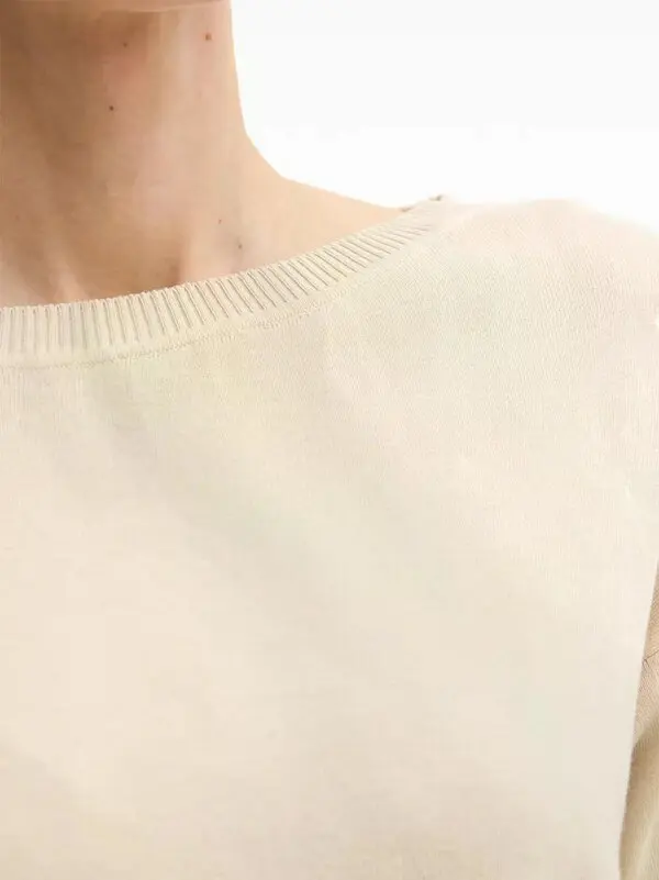 BENETTON Ribbed-trim Fine Knit Sweater