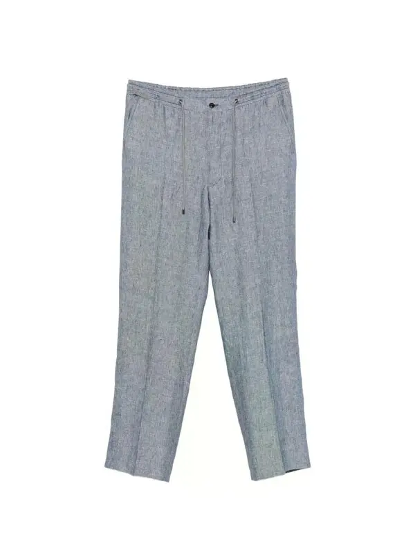 Corneliani Drawstring Straight-leg Trousers - Blue