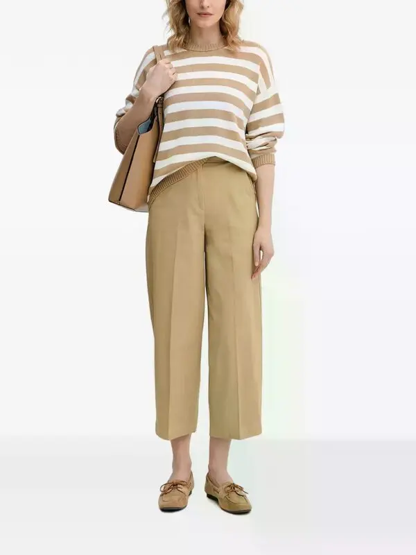 BENETTON Striped Knit Side-slit Sweater