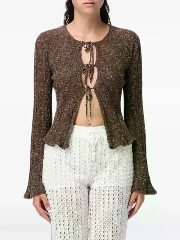 TWINSET Metallic Thread Cardigan