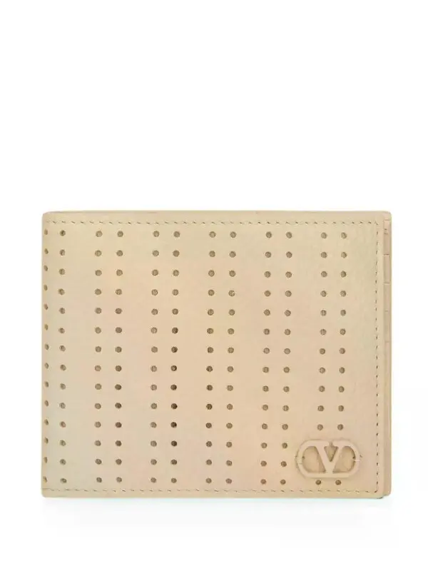Valentino Garavani Perforated Wallet - Neutrals