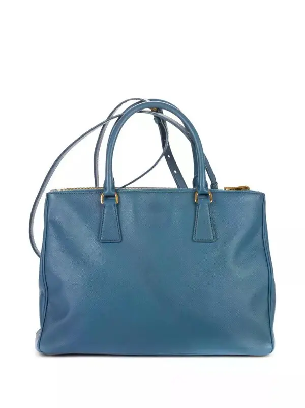 Prada Saffiano Leather Galleria Tote Bag - Blue