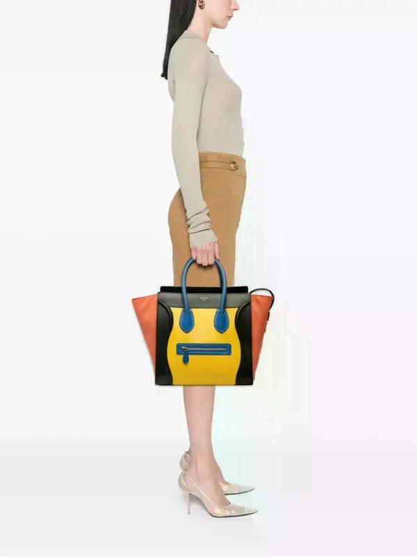 Celine 2013 Mini Multicolor Calfskin Luggage Tote Bag