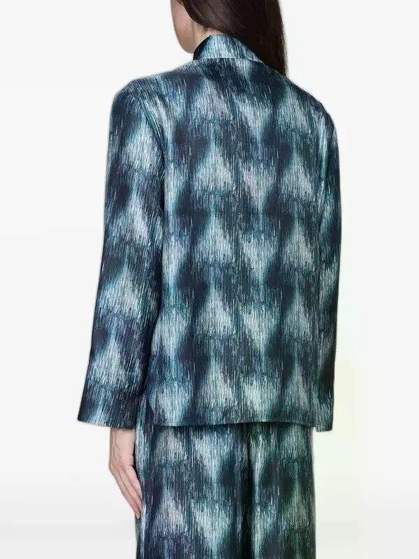 Max Mara Abstract-print Linen Shirt