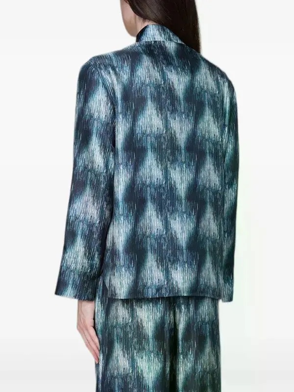 Max Mara Abstract Print Linen Shirt