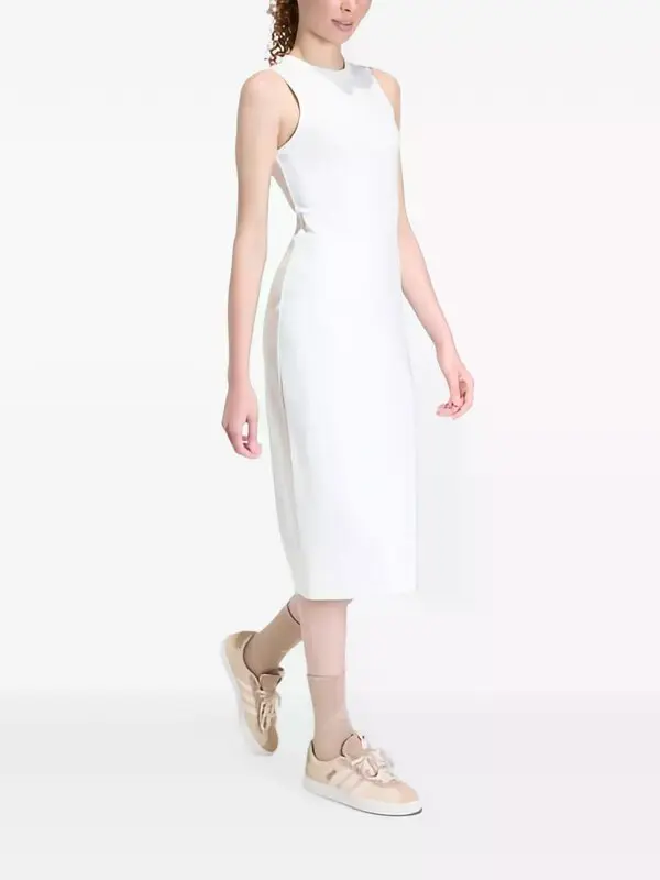 Adidas Ribbed Knit Sleeveless Crewneck Midi Dress