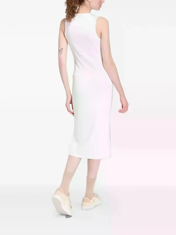 Adidas Ribbed Knit Sleeveless Crewneck Midi Dress