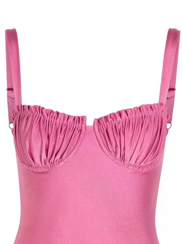 Faithfull The Brand Ruched Underwired Swimsuit - Pink