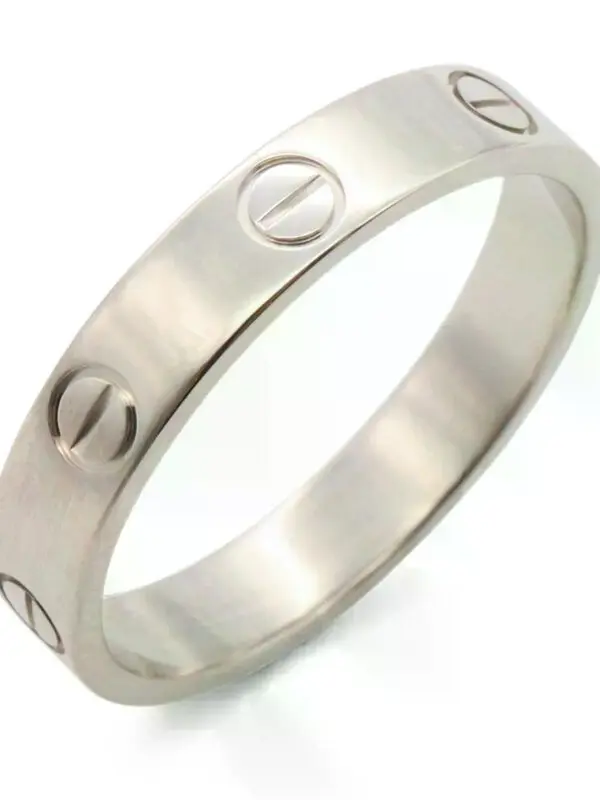 Cartier 18k White Gold Love Collection Band Ring