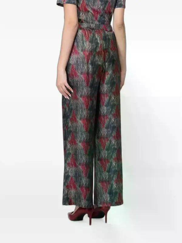 Max Mara Piovra Printed Silk Palazzo Pants