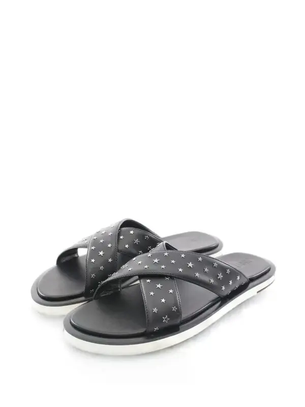 JIMMY CHOO Palmo Star-stud Sandals - Black
