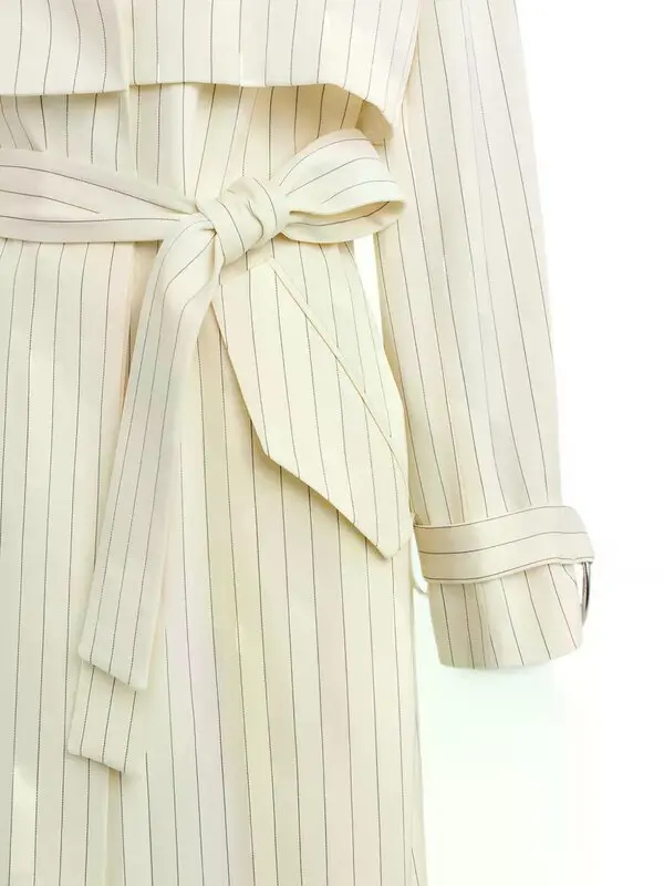 DONDUP Pinstripe Pattern Trench Coat