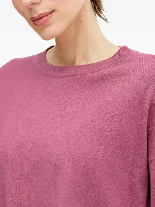 BENETTON Ribbed-trim Three-quarter-sleeve Sweater