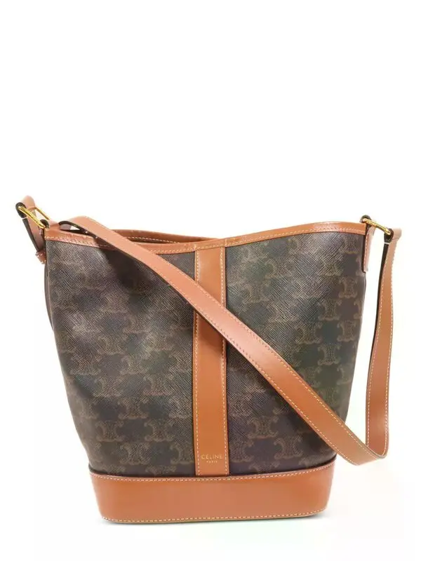 Celine Small Triomphe Bucket Bag - Brown
