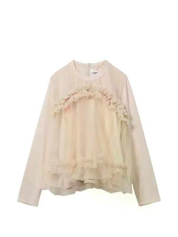 Noir Kei Ninomiya Ruffled Top - Neutrals