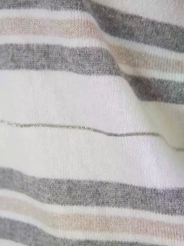 Peserico Striped Button-collar Polo Shirt