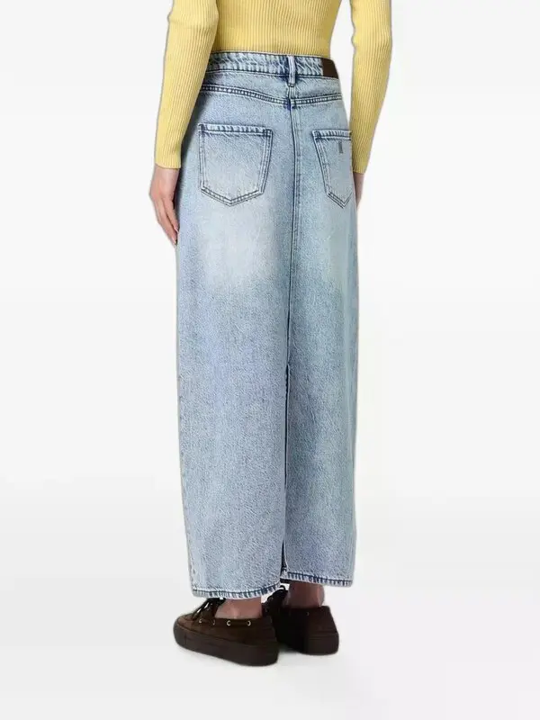 Armani Exchange Faded-effect Long-length Skirt