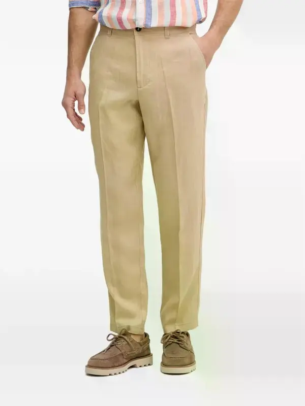 BENETTON Pressed-crease Chino Trousers - Neutrals