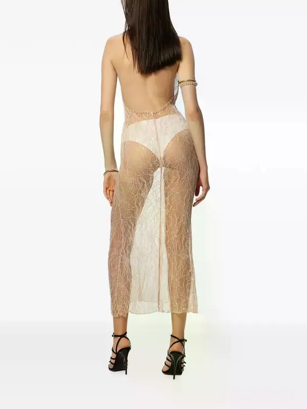 GOD SAVE QUEENS Venus Sequin-embellished Lace Midi Dress