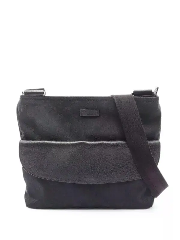 Gucci Gg Canvas Shoulder Bag - Black
