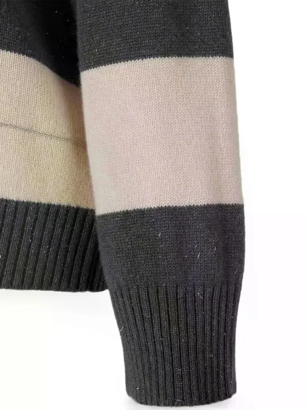 Peserico Striped Glitter-detail Cardigan