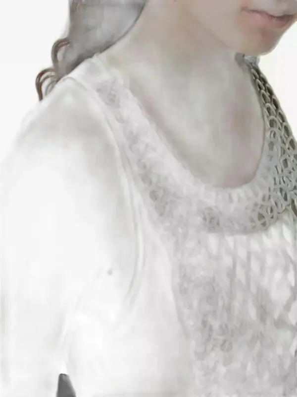 Emporio Armani Macramé-insert Tulle Blouse