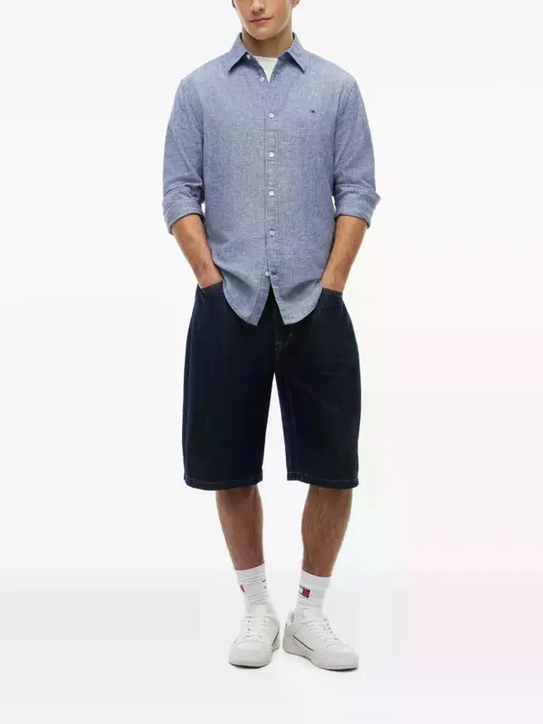 Tommy Hilfiger Logo-embroidered Button-down Shirt