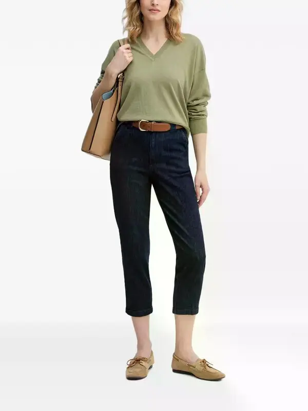 BENETTON Ribbed-trim V-neck Sweater