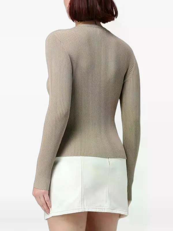 Emporio Armani Ribbed-knit Button-up Cardigan