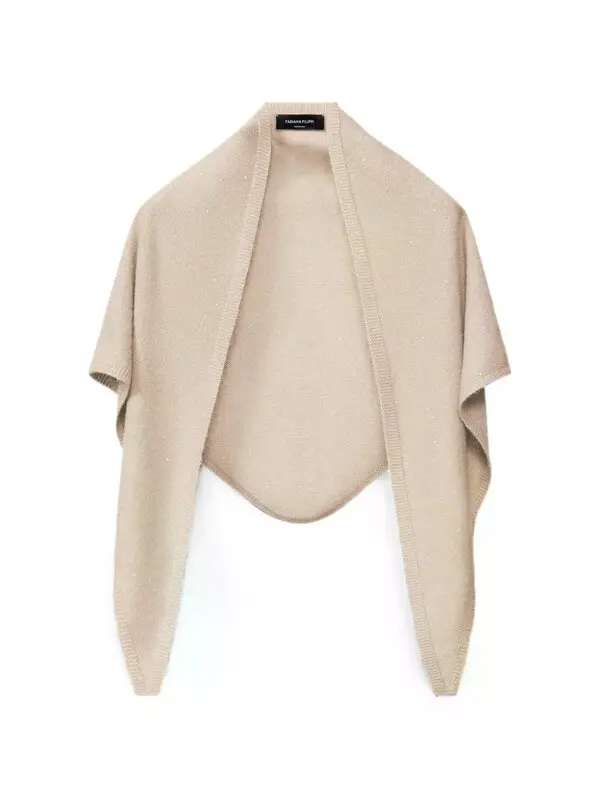 Fabiana Filippi Sequin-embellished Knitted Scarf - Neutrals