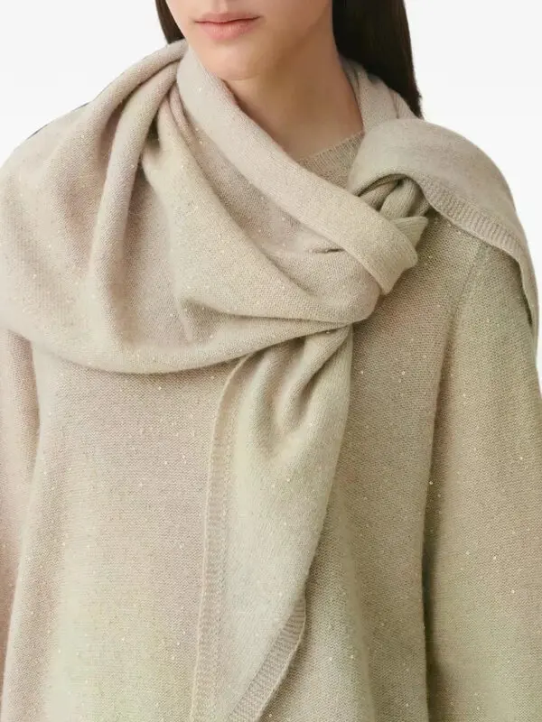 Fabiana Filippi Sequin-embellished Knitted Scarf