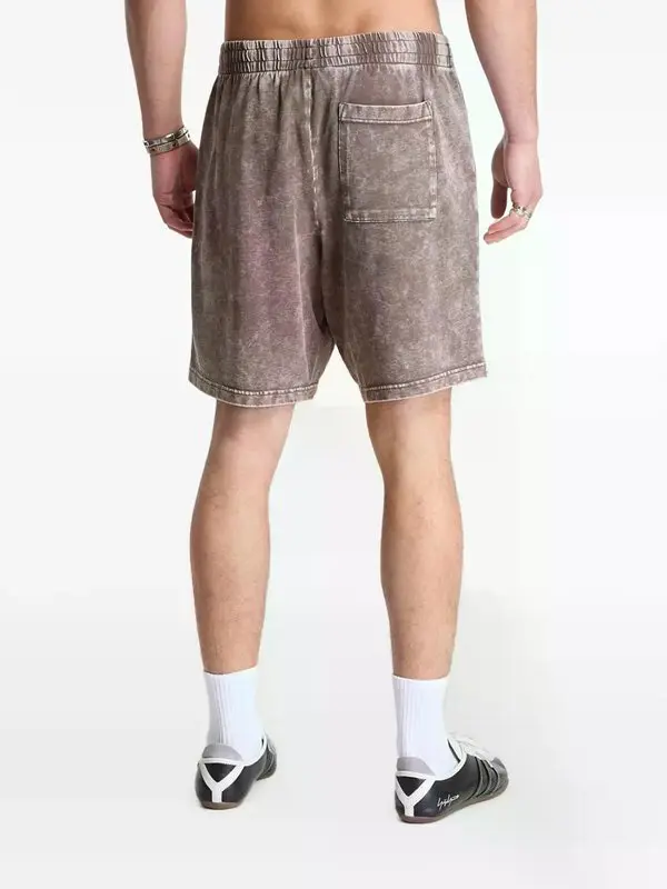 DIME Acid-wash Embroidered Shorts