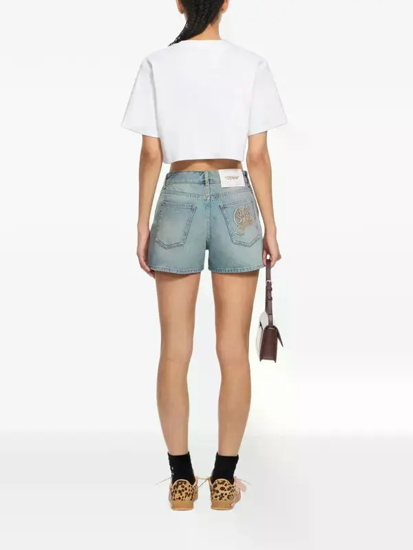 Off-White Cropped Logo T-shirt