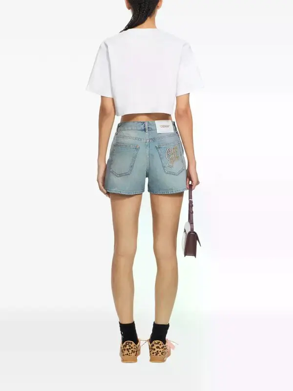 Off-White Cropped Logo T-shirt - White