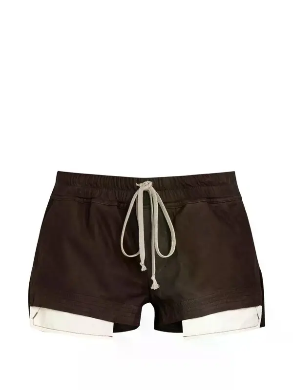 Rick Owens Fog Drawstring Layered Shorts
