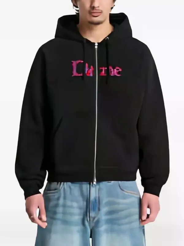 DIME Veins Logo-embroidered Hoodie